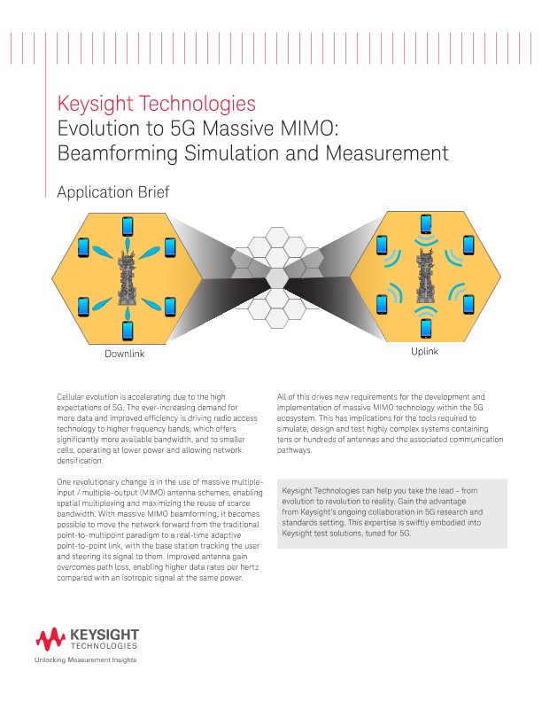 Evolution to 5G Massive MIMO: Beamforming Simulation PDF Asset Page | Keysight